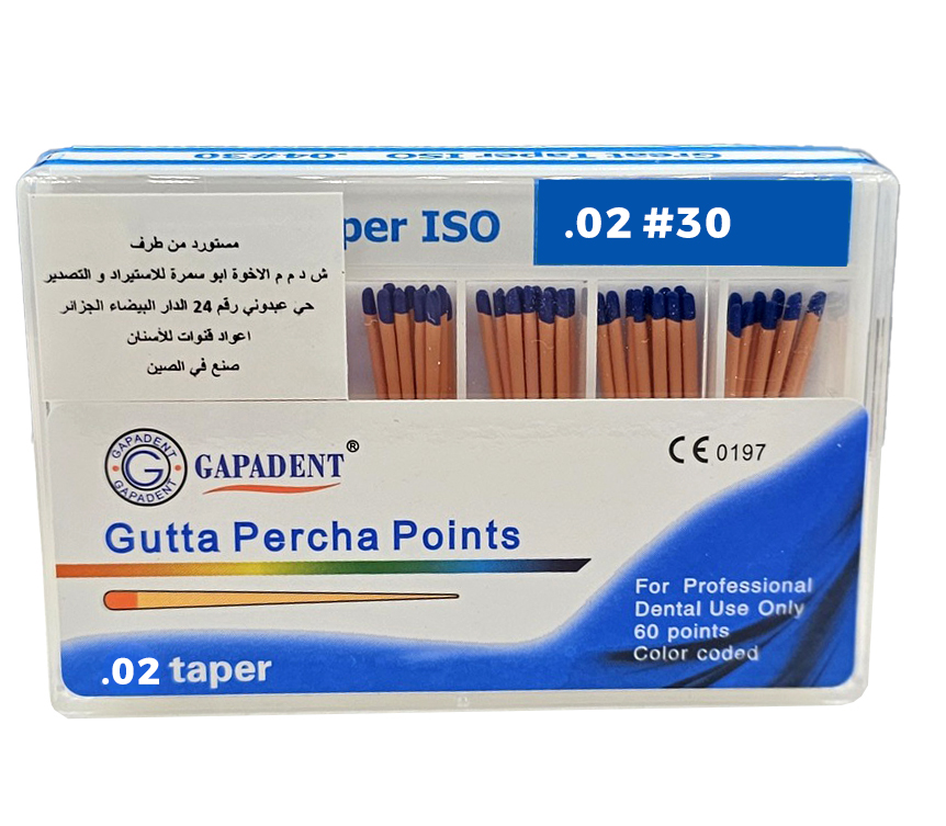 Pointes de Gutta-Percha 2% pour Obturations Endodontiques Efficaces