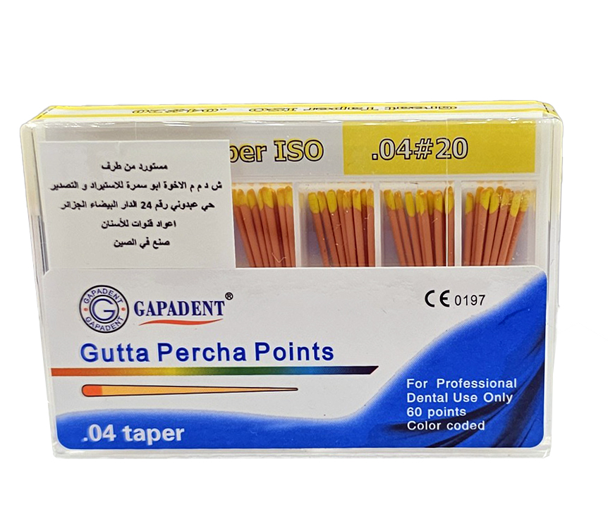 Pointes de Gutta-Percha 4% pour Obturations Endodontiques Efficaces